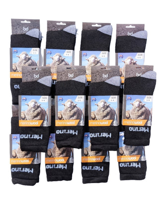 Australian Made Merino Wool Work Socks - 1 Dozen Pack – aaasocksanduggs ...